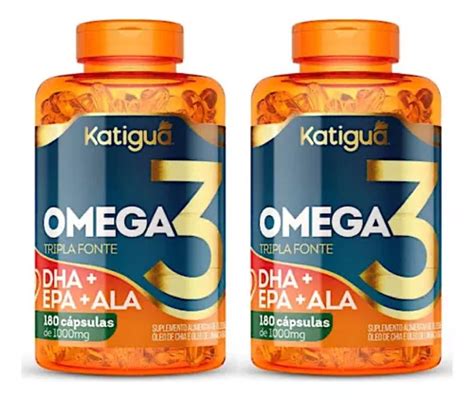 Kit 2 Omega 3 Katigua 180 Capsulas Oleo De Peixe Puro Mercadolivre