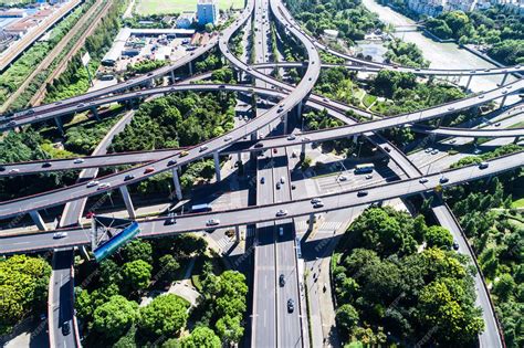 Premium Photo Aerial View Massive Highway Intersection Stack
