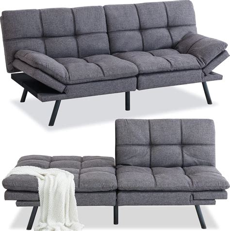Opoiar Futon Sofa Bedmodern Convertible Sleeper Sofamemory Foam Futon Sofa71x 33