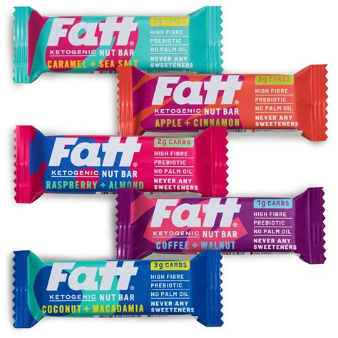 Fatt Aka Fattbar Ketogenic Nut Bars Variety 5 Pack New Name