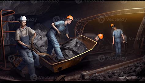 Coal Mining Equipment At Work