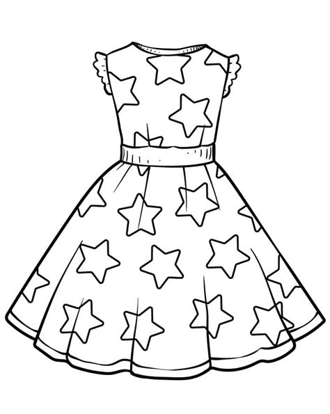 Planse De Colorat Cu Rochii Desene De Colorat