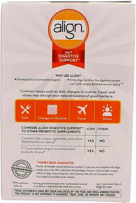 Align Probióticos Suplemento Probiótico Para La Salud Digestiva Diaria