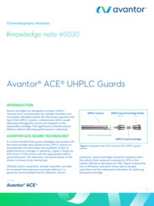 Avantor ACE Excel UHPLC Guard Columns MAC MOD Analytical