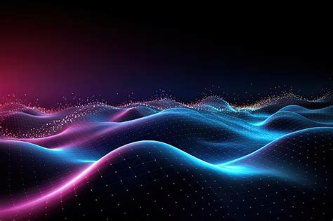 Premium Photo Abstract Background With Glowing Particles Vector