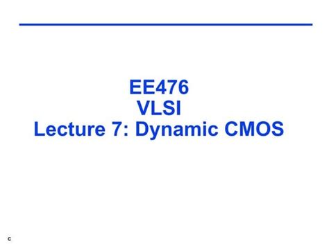 Domino Logic Circuit Vlsi Ppt