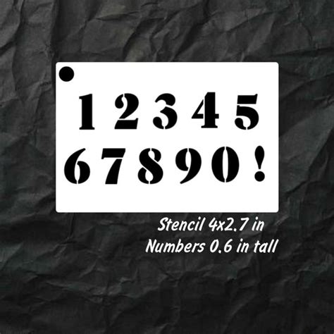 Numeric Stencil Etsy