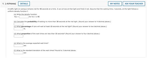 solved uniform density function f a write the density