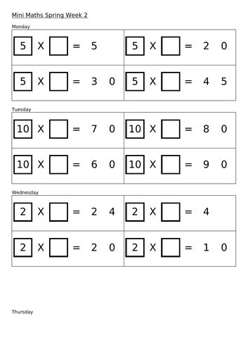 Year 2 Arithmetic Question Booklets Spring Teaching Resources