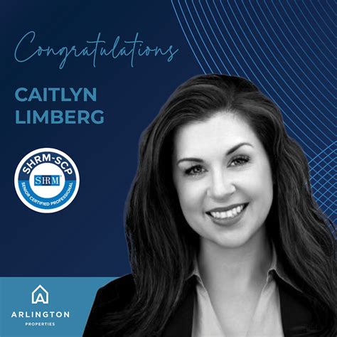 Caitlyn Limberg Earns Prestigious Shrm Scp Certification Arlington