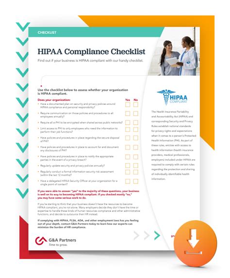 Hipaa Compliance Checklist Ganda Partners