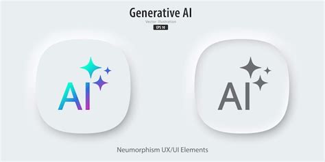 Premium Vector Modern Ai Generative Button Ai Is Entered By A Command