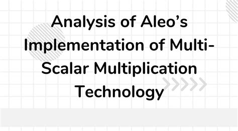 Analysis Of Aleos Implementation Of Multi Scalar Multiplication