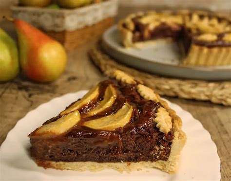 Pear And Chocolate Frangipane Tart Sibels Recipe Vegan Food