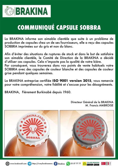 Communiqué Capsule Sobbra Faso7