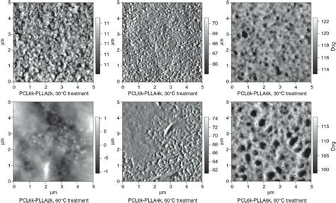 Morphology Of Pcl Plla Diblock Copolymers Films Measured By Afm