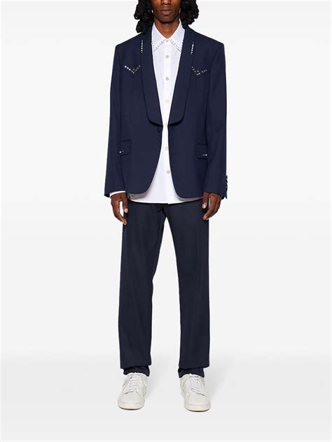 Gucci Crystal Embellished Cotton Shirt White Farfetch