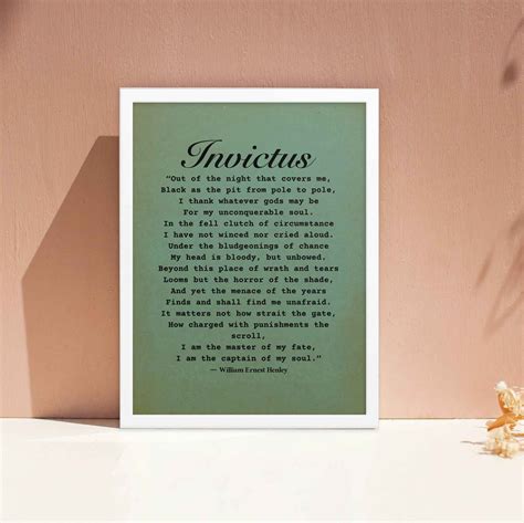 Invictus Poem Poster