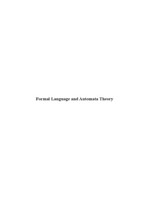 Formal Language And Automata Theory Pdf Automata Theory String