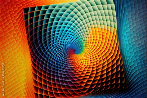 ภาพประกอบสตอก colorful fibonacci grid abstract background with