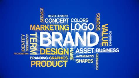 4k Brand Animated Tag Word Cloud Text Design Animation Kinetic