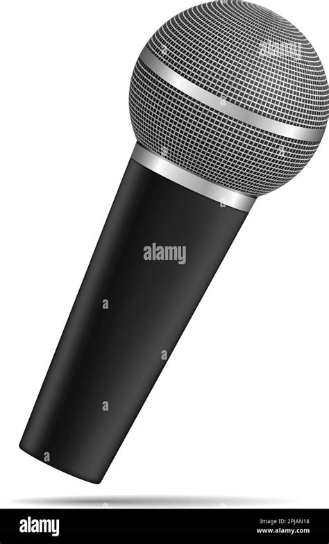 Microphone On White Background Vector Eps10 Illustration Stock Vector
