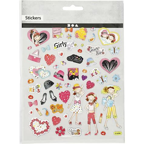 Stickers Meisjes Dingen Folie Details 15x165cm 1 Vel Creaknutselennl