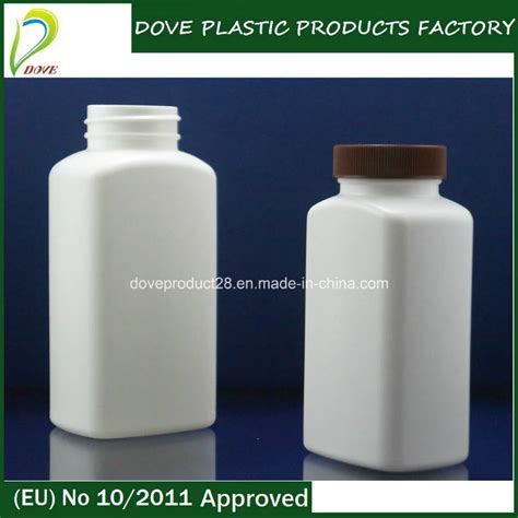 Pharmaceutical Packaging 190ml Hdpe Rectangular Plastic Tablet Bottle