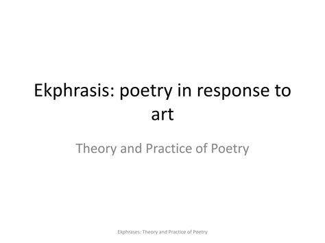 Ekphrasis Lecture Pptx