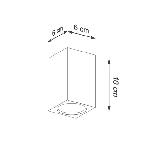 Envostar Peach Puff Ceiling Light Cuboid 10 Cm Lights Ie