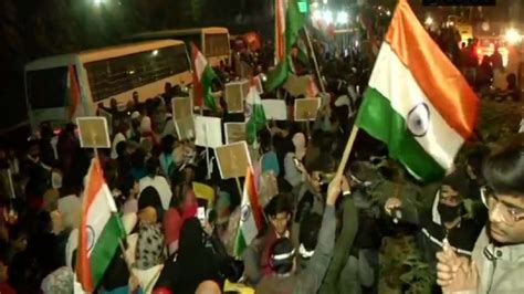 Shaheen Bagh Protest People Take Out Massive Anti Caa Candle Light