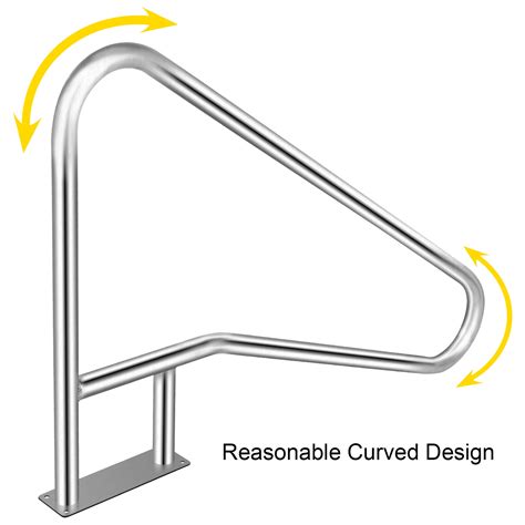 Vevor Vevor Pool Rail Pool Railing 1397x812cm Pool Handrail Stainless Steel 4f Cover Vevor Au