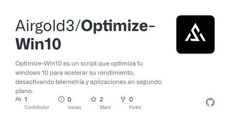 Github Airgold3optimize Win10 Optimize Win10 Es Un Script Que