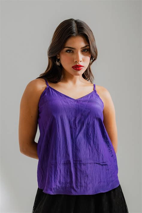 Buy Purple Slik Silk Cami Top For Women Online In Pakistan