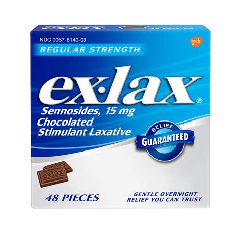 Buy Ex Lax Regular Strength Chocolated Stimulant Pills For Occasional