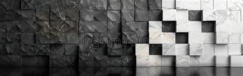 Monochromatic Geometric Mosaic Wall Texture Seamless Black And White