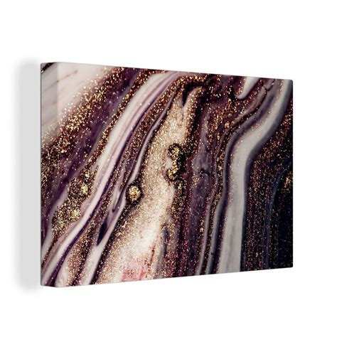 Onemillioncanvasses® Leinwandbild Marmor Rosa Gold Glitzer