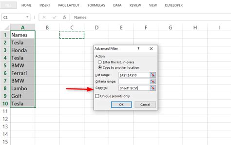 How To Get Unique Values From A Column Basic Excel Tutorial