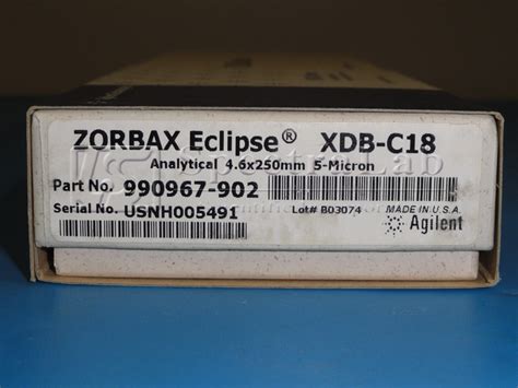Agilent Hplc Column Zorbax Eclipse Xdb C18 Analytical 4 6 250mm 5 Micron Spectralab Scientific
