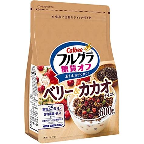 カルビー カルビー フルグラ 糖質25％オフ ベリー＆カカオテイスト 600g×6袋 フルグラ シリアル 最安値・価格比較 Yahoo