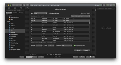 import and export tableplus documentation