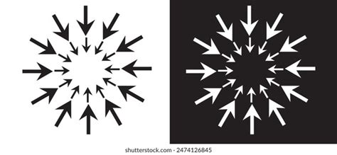 Radial Inward Arrow Icon Set Inward Stock Vector Royalty Free 2474126835 Shutterstock