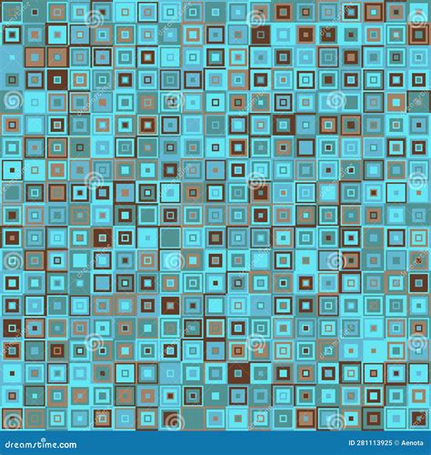 Seamless Square Mosaic Pattern Vector Illustration Stock Vector