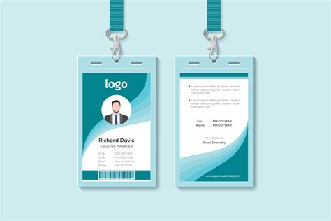 Portrait Id Card Template