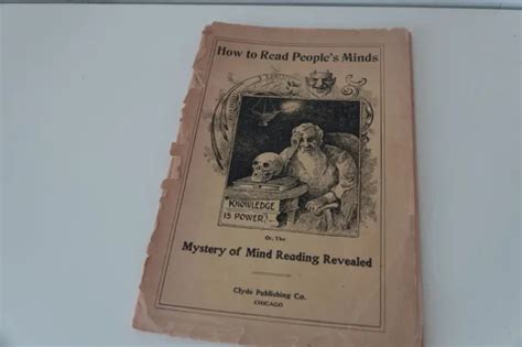 How To Read Peoples Minds Mind Reading Revealed By H J Burlingame