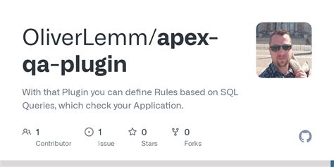 GitHub OliverLemm Apex Qa Plugin With That Plugin You Can Define Rules Based On SQL Queries