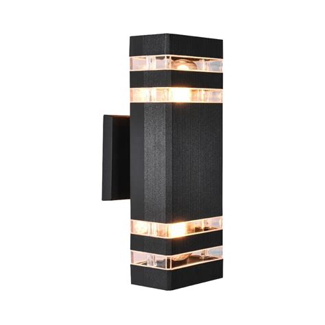 Rrtyo 2 Light Black Rectangular Modern Lighting Fixture Waterproof