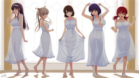 Barefoot Breasts Cleavage Dress Hashima Izumi Hyoudou Michiru