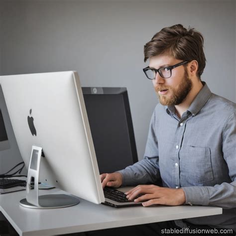 Computer Programmer In Focus Stable Diffusion Online