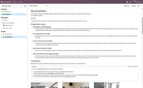Odoo Knowledge Base Dashboard ERP System Synconics Technologies